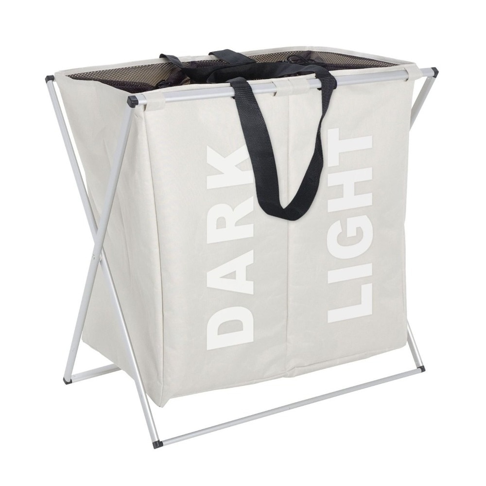 Cos de rufe Wenko, 2 compartimente, 120 litri, Alb - eMAG.ro