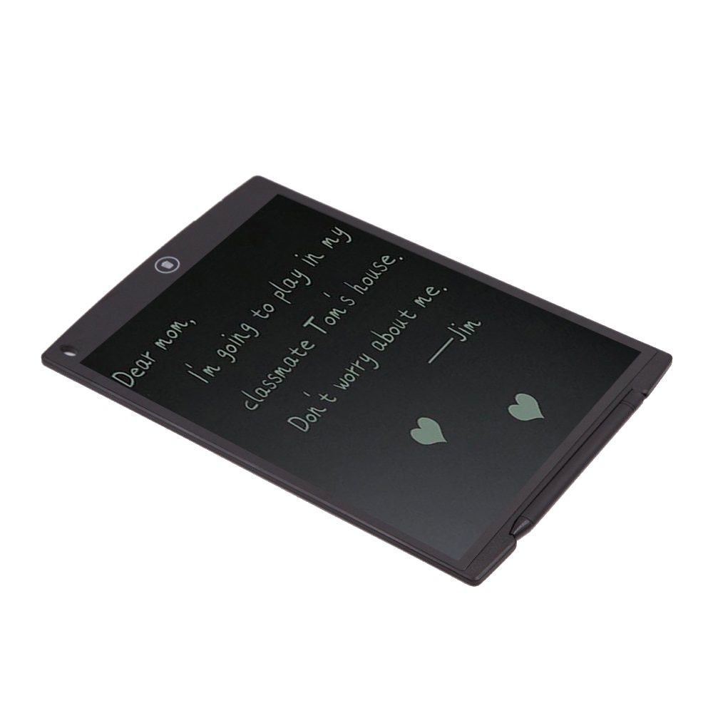 Tableta digitala 12 inch pentru scris si desenat cu ecran LCD, negru ...