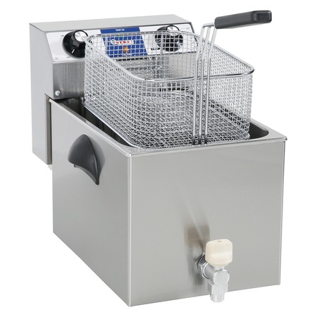 Friteuza profesionala 10 litri, 3500 W, cu robinet de scurgere, corp inox, Hendi MasterPro - eMAG.ro