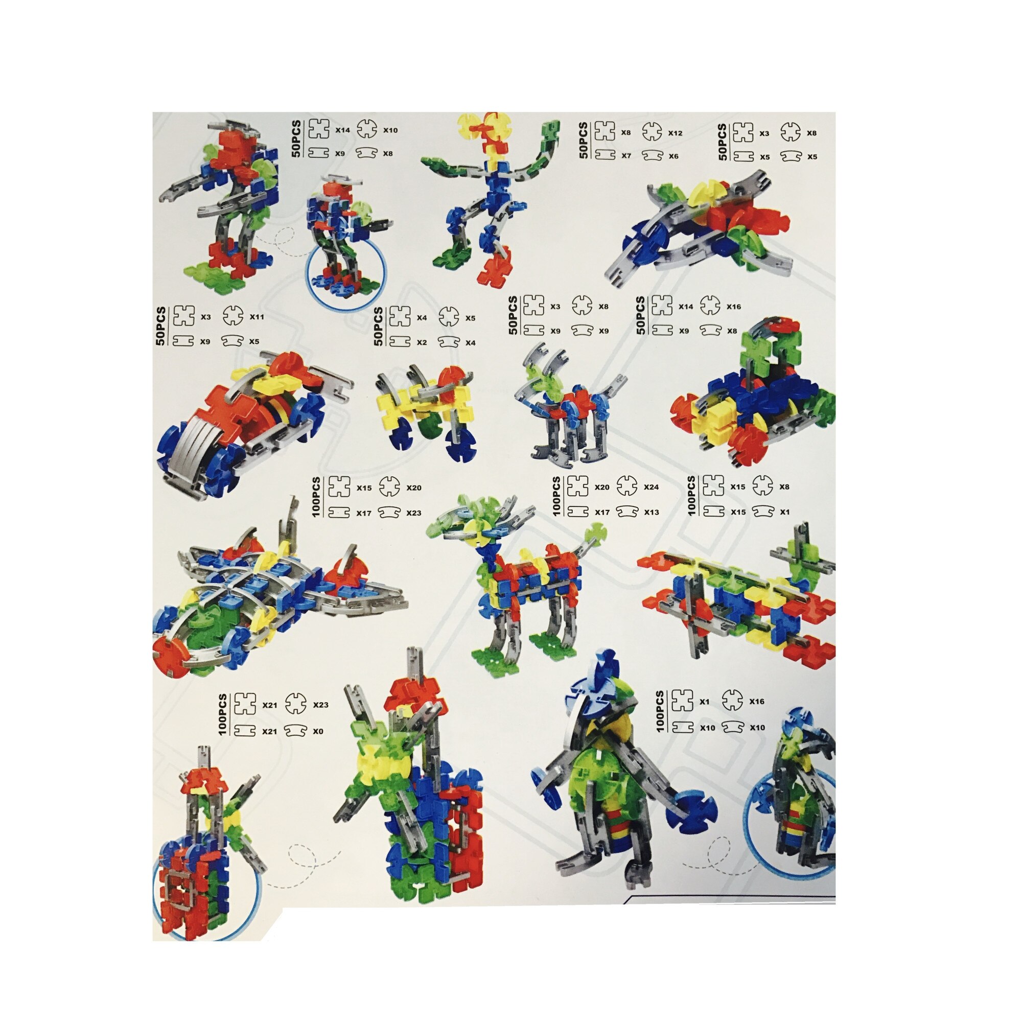 Joc constructii 220 piese, 4 in 1, roboti, masini, 4 modele diferite ...