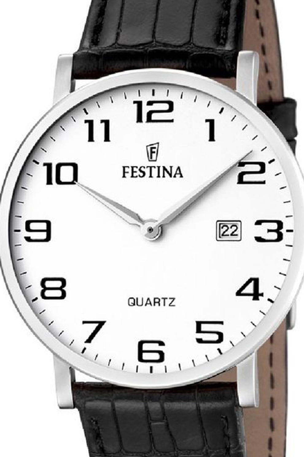 Festina, Ceas cu o curea de piele, Negru - eMAG.ro