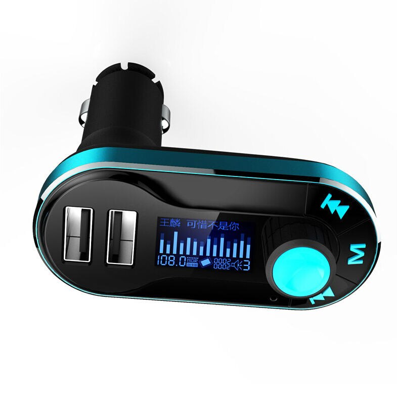 Modulator FM Auto premium, T66, Albastru - eMAG.ro