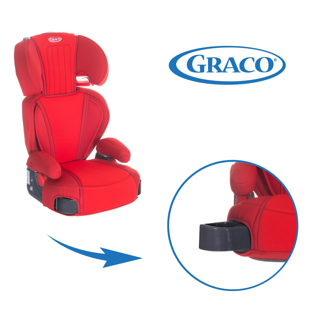 Столче за кола Graco Logico LX Comfort, 15-36 кг, Червено - eMAG.bg