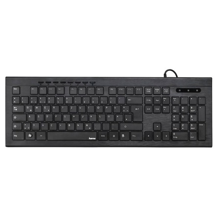 Tastatura multimedia Hama Anzano, Negru - eMAG.ro