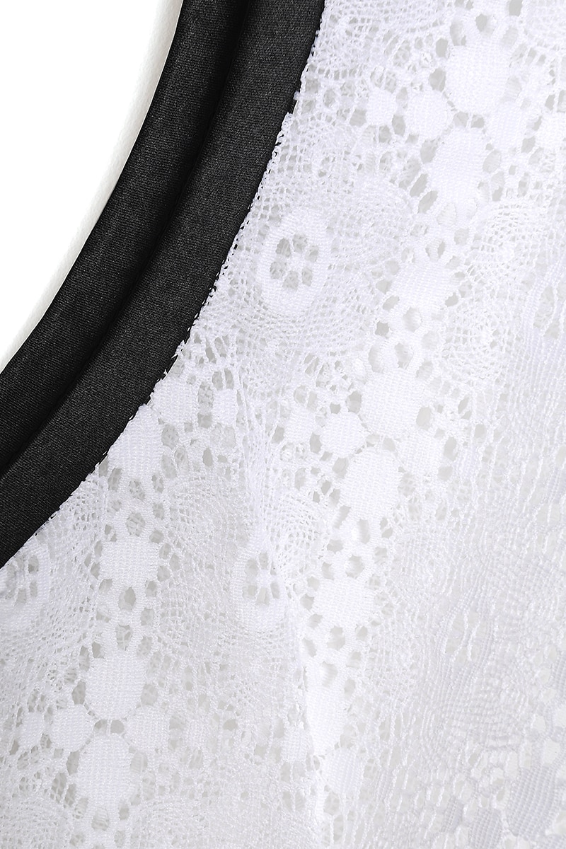 Top din dantela perforata Dolce&Gabbana, alb, 38 - eMAG.ro