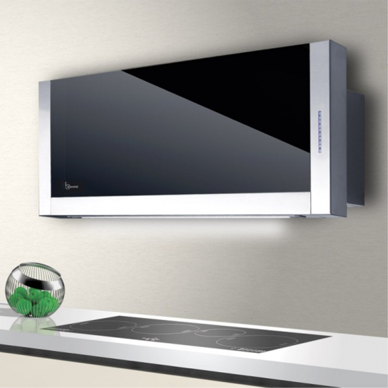 Hota design Baraldi Frame 01FRA090STB90, 90 cm, 900 m3/h, sticla neagra ...