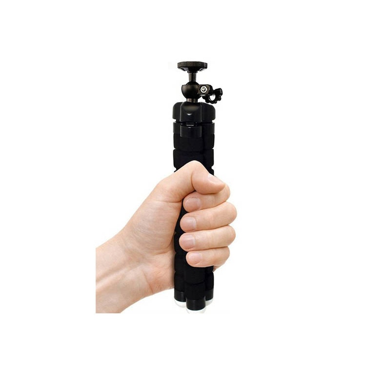 Trepied ajustabil telefon / camera cu cap rotativ, Negru - eMAG.ro