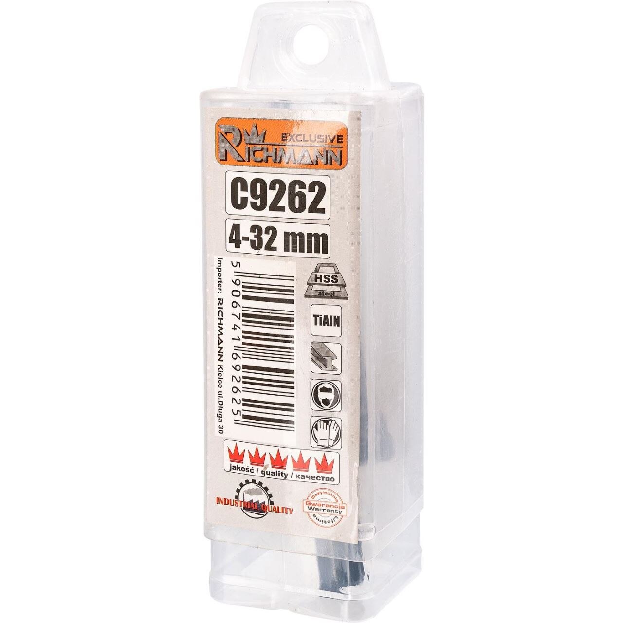 Burghiu pentru metal, in trepte, titan, 4-32 mm, Richmann Exclusive ...