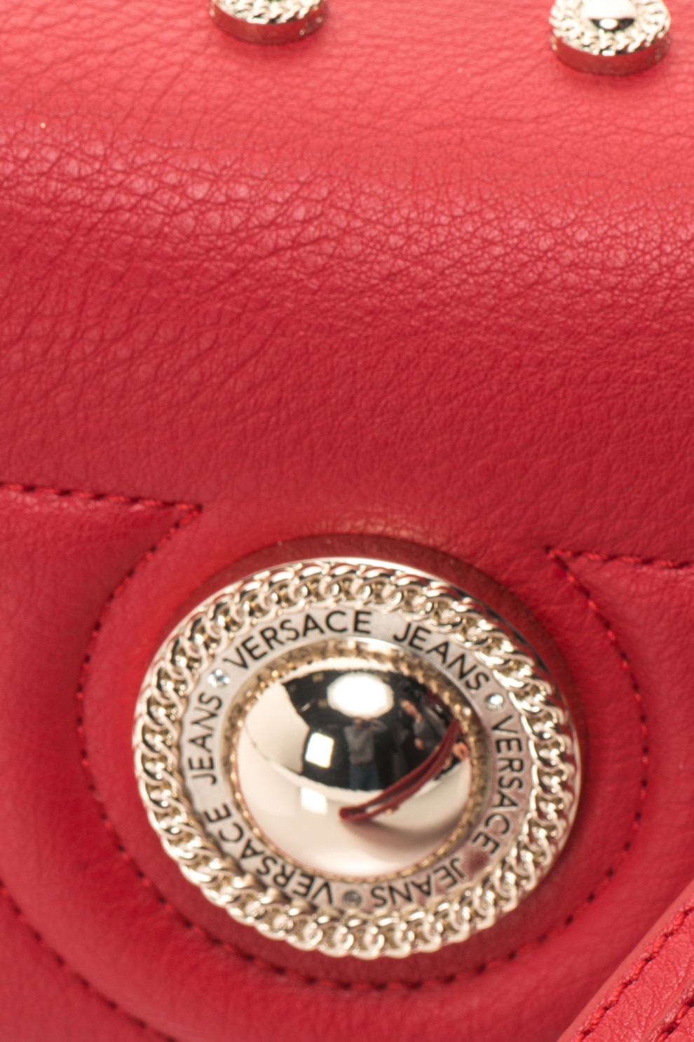 Versace Jeans, Geanta crossbody mica din piele sintetica, Rosu - eMAG.ro