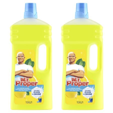 Detergent universal pentru podele Mr Proper Lemon, 2 x 1.5 L - eMAG.ro