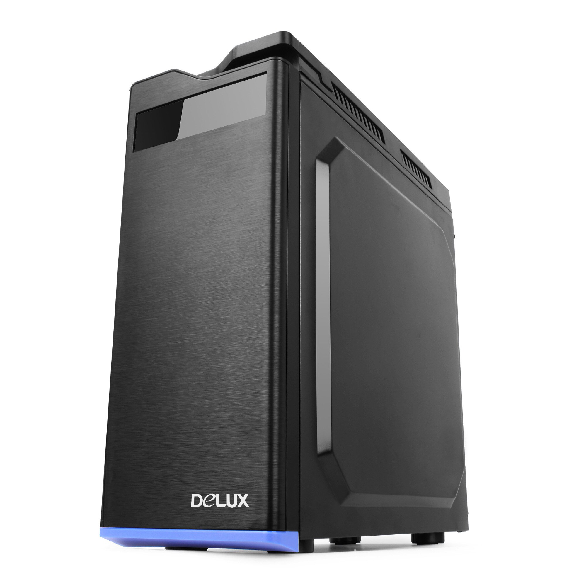 Carcasa Delux DW701T, sursa 500W, Middle Tower, negru, lateral ...