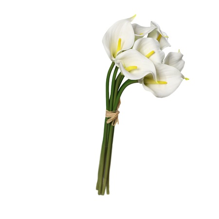 Buchet x7 Cale artificiale albe - 33 cm - eMAG.ro