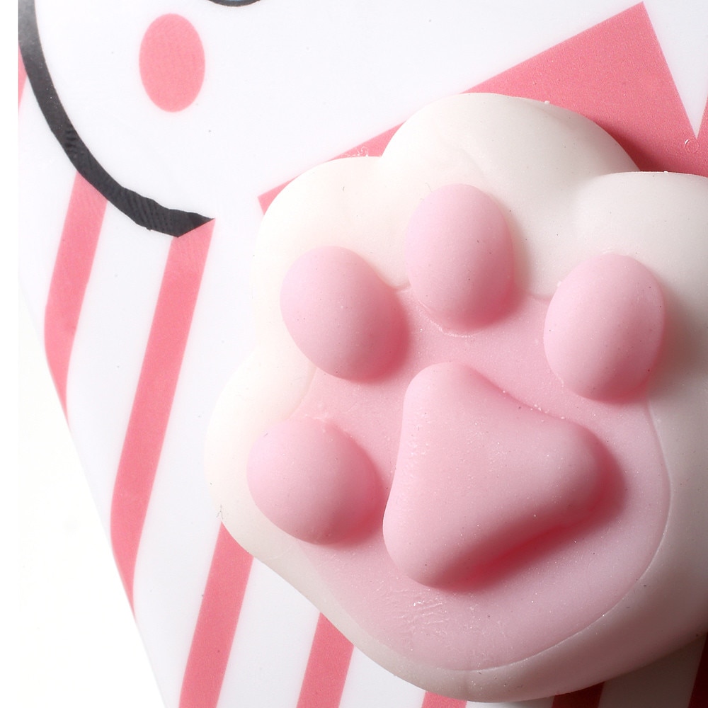 Husa squishy cu "Labuta de pisica" Pink pentru iPhone 7 - eMAG.ro