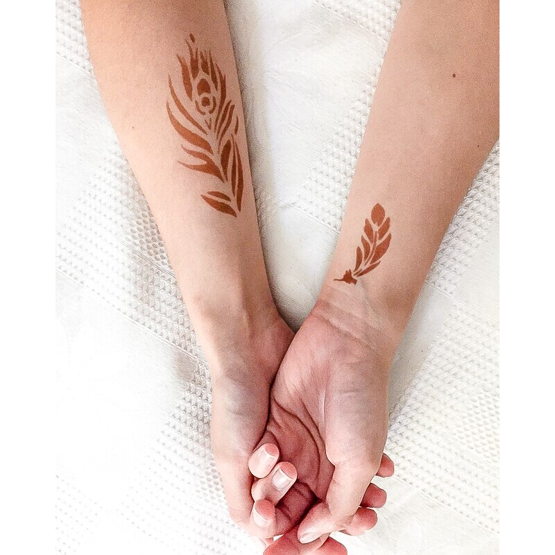 Естествена паста от къна за временни татуировки Henna Journey, Кафява ...