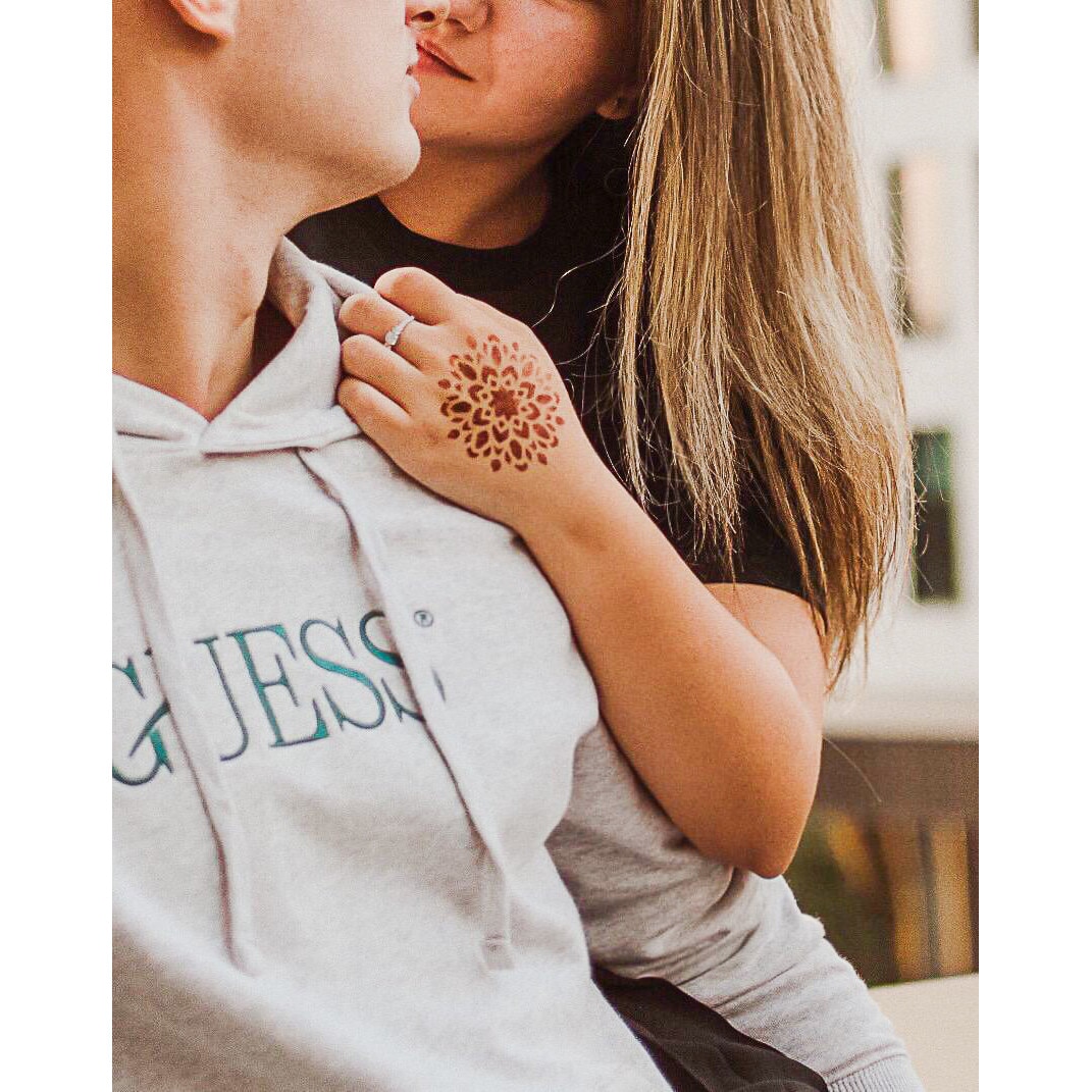 Kit Henna Journey ideiglenes tetoválások természetes henna 1 sablonnal ...