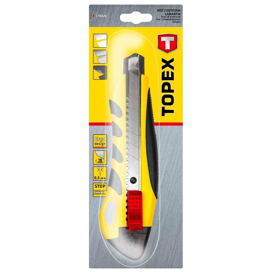 Cutter, lungime 166mm, lama 18mm, Topex 17B428 - eMAG.ro