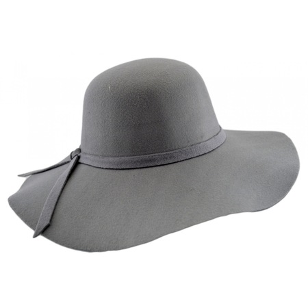 Palarie Gri din Fetru cu banda - eMAG.ro
