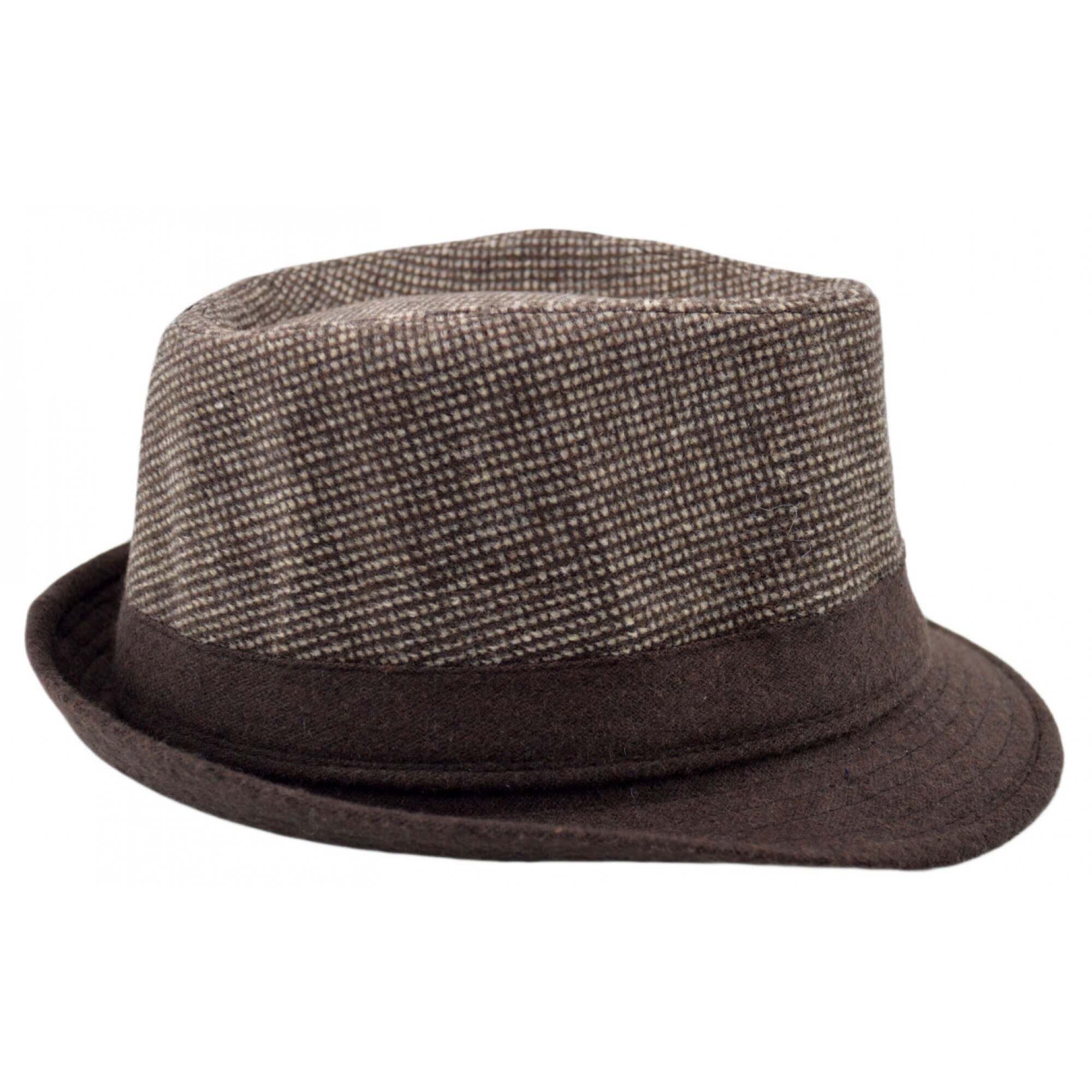 Palarie Maro din Fetru cu banda - Patratele - eMAG.ro