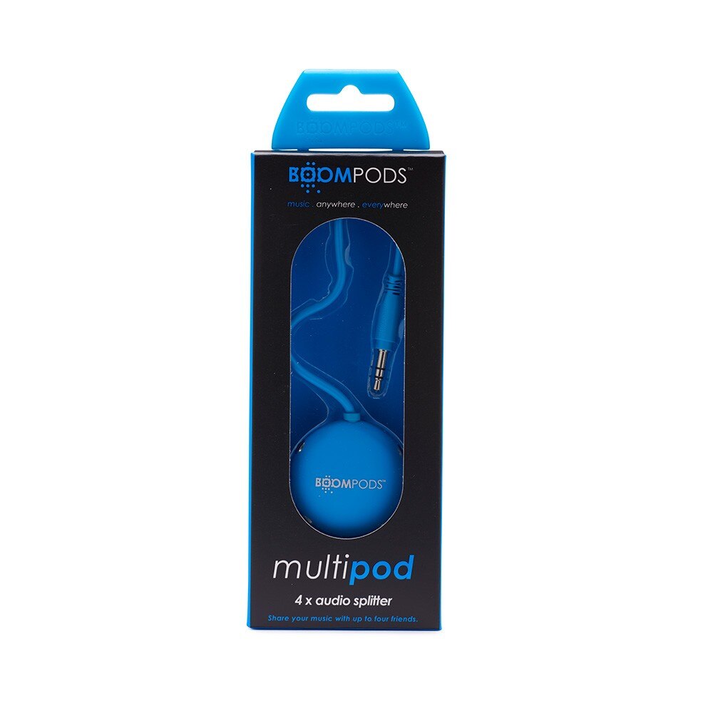 Adaptor Boompods Multipod Audio Splitter, Albastru - eMAG.ro