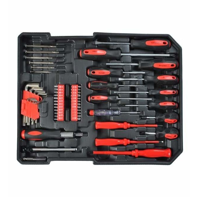 Trusa de Scule Profesionala 187 Piese, Tip Valiza Troler din Metal cu 4 ...