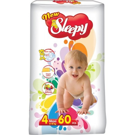 Scutece New SLEEPY Jumbo 4 MAXI 8-18kg, 60 bucati - eMAG.ro