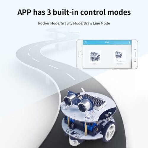 Robot Car Qbot, Robot Educational, Gri, Metal - eMAG.ro