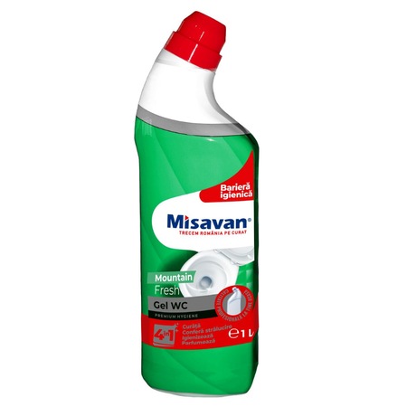 Solutie curatare toaleta Misavan Gel Wc Mountain Fresh 4in1 1l - eMAG.ro