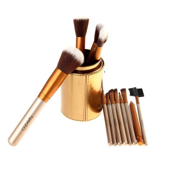 Set 12 pensule make-up Naked tub auriu piele - eMAG.ro