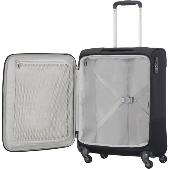 Troller Samsonite Base Boost, Black, 4 roti, 55 cm - eMAG.ro