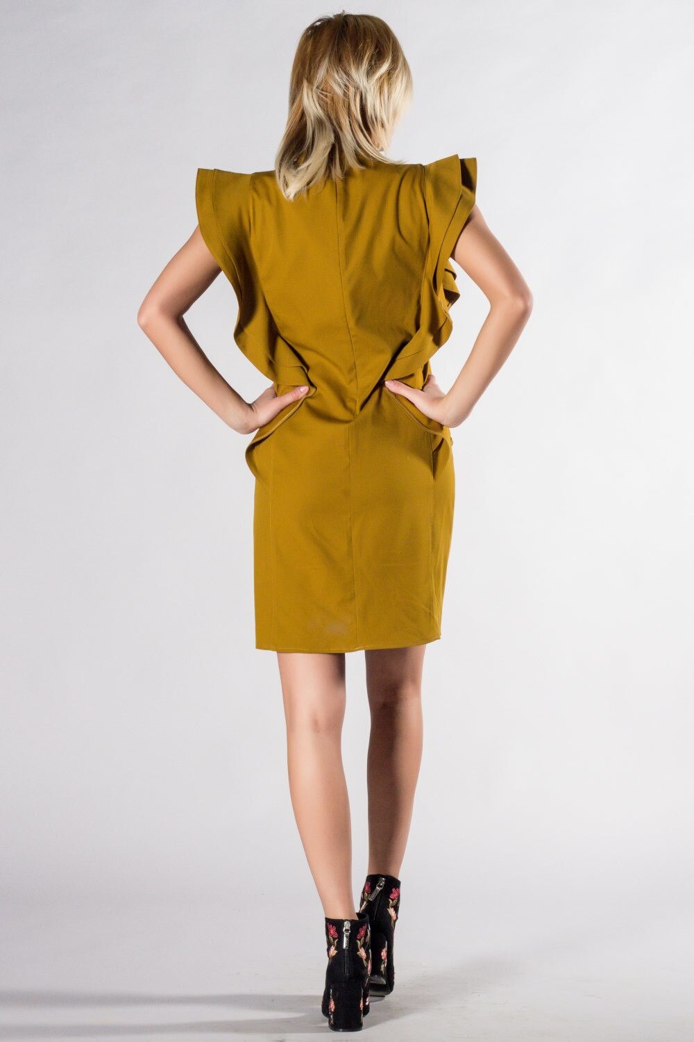 Rochie Margot, Mustar, 42 - eMAG.ro