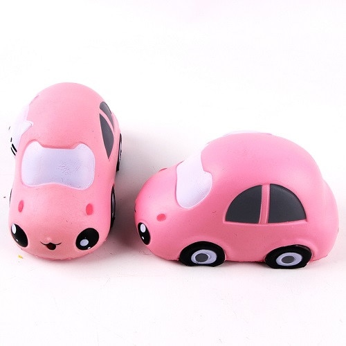 Set jucarii interactive Squishy Sunny Masinuta Roz si Puisor de gaina ...