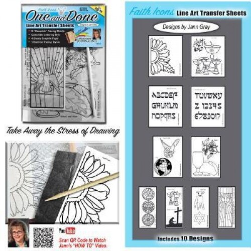 One and Done Bible Journaling Line Art Transfer Sheets: Faith Icons ...