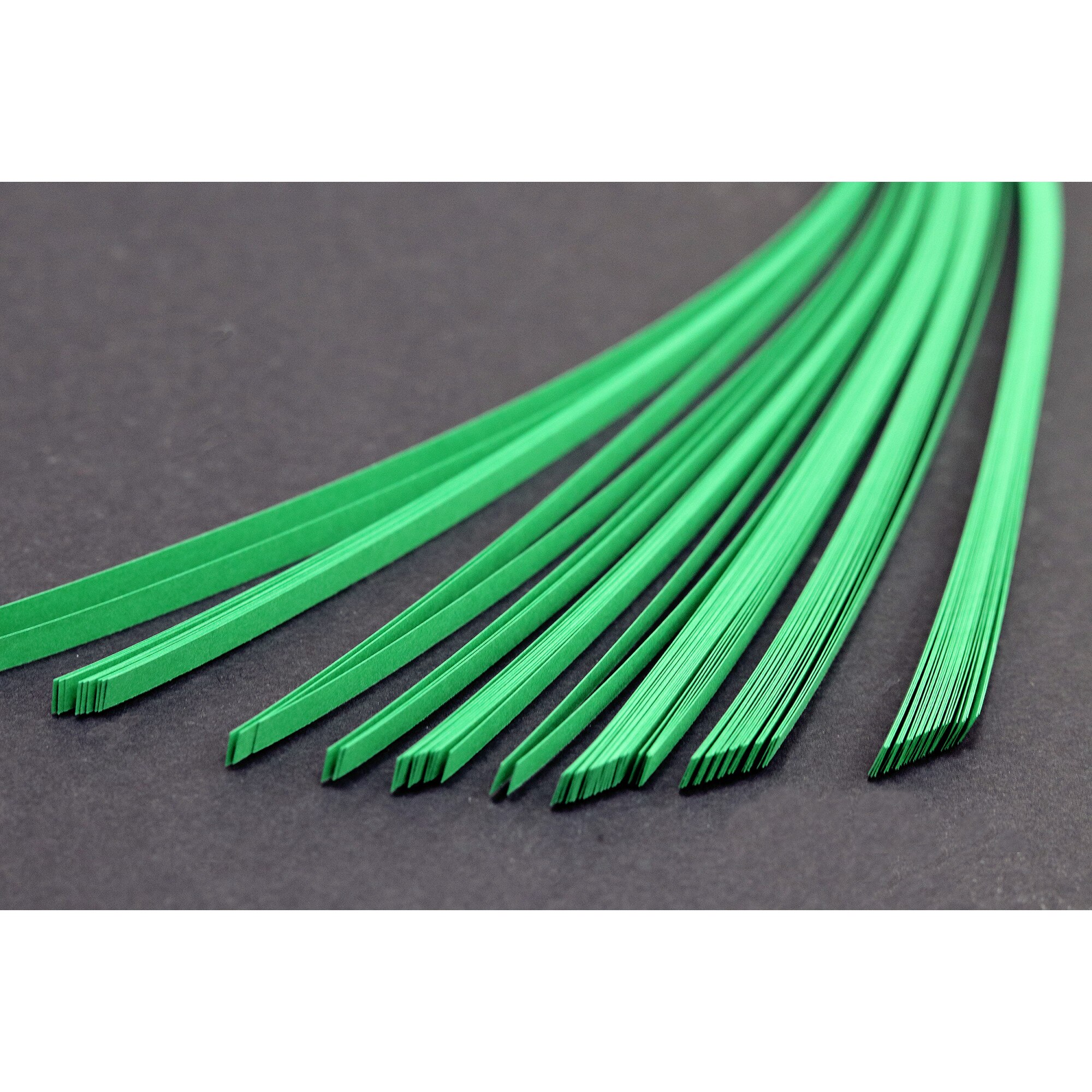 Hartie quilling verde inchis 50 cm lungime 5 mm latime 100 fasii, 120 ...
