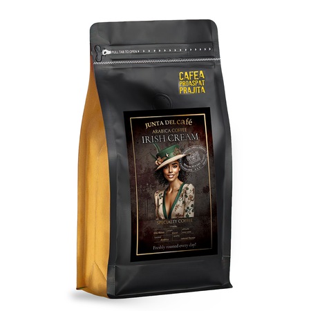 Cafea Proaspat Prajita, 250 gr, aroma naturala Irish Cream, 100% ...