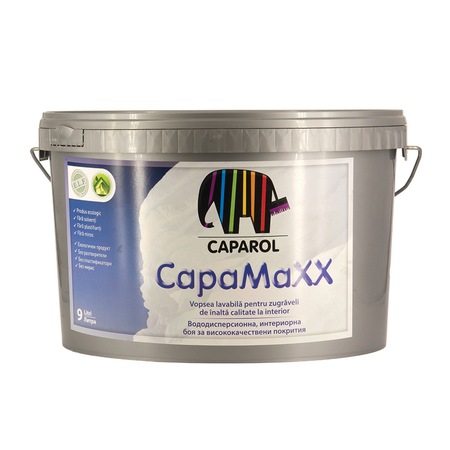 Vopsea lavabila, Caparol, CapaMaxx, superalb, 9l - eMAG.ro