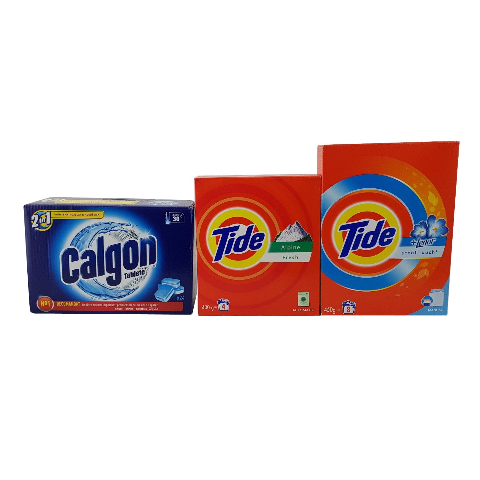Pachet promo detergent automat TIDE Alpin, 400g + detergent manual TIDE ...