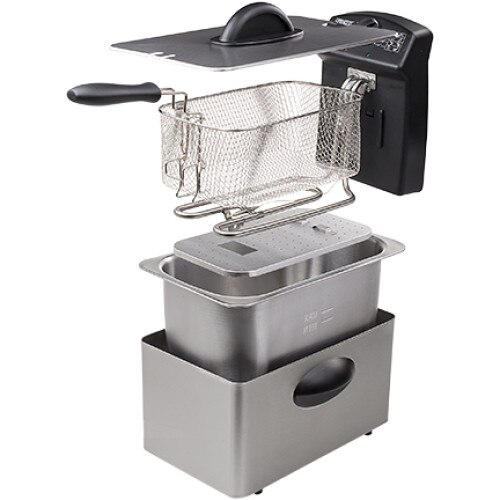 Friteuza Princess PRO 182004, 2000W, 4L, termostat reglabil, zona rece ...