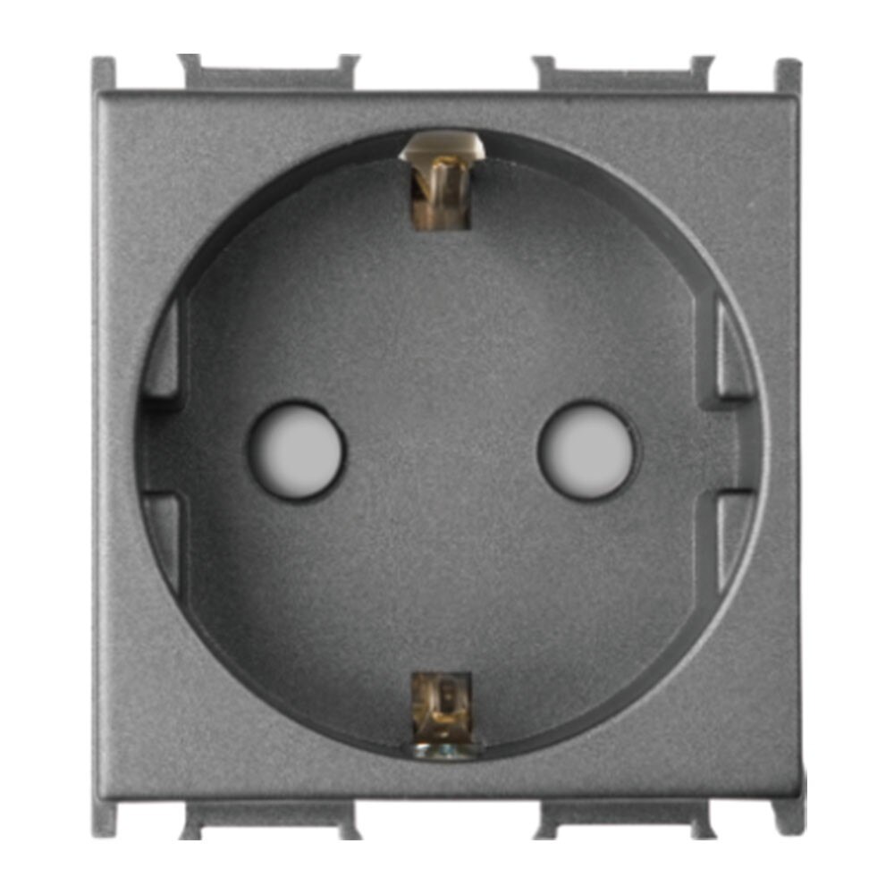 Priza schuko 2P+E, cu obturator-protectie copil, 2M, 16AX, 250V - eMAG.ro