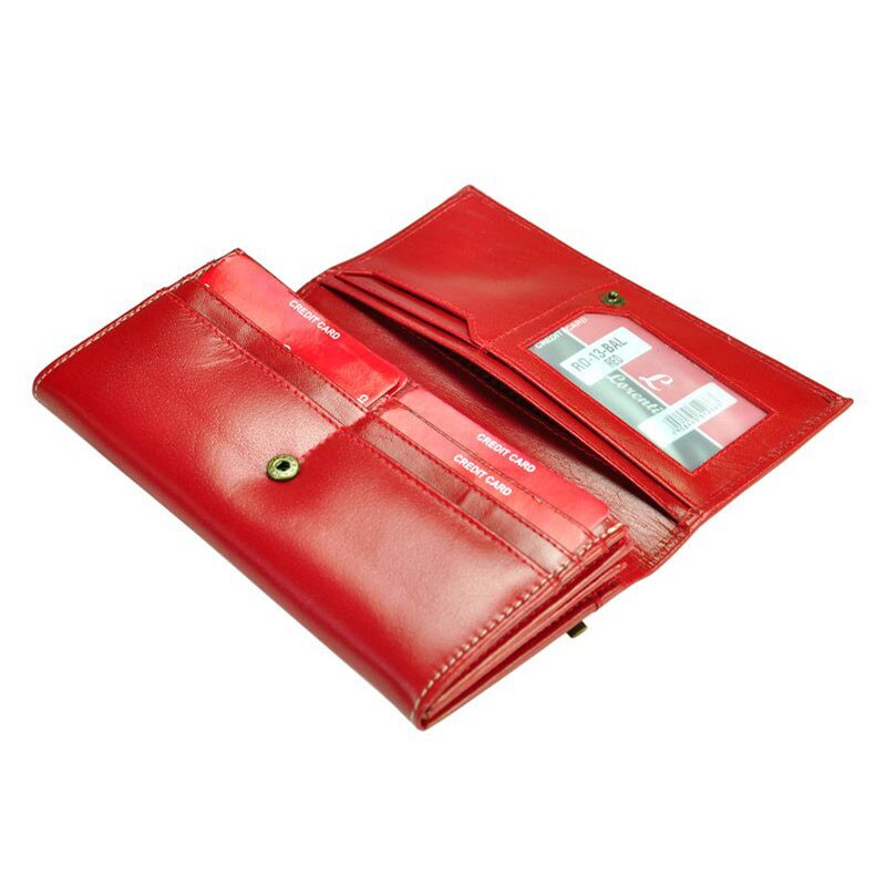 Portofel dama din piele naturala, Rosu, PD509 - eMAG.ro