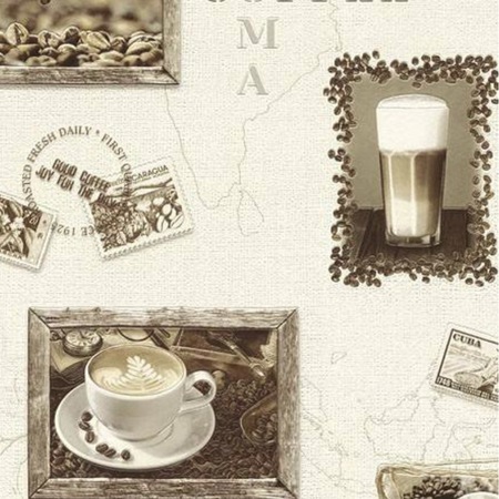 Tapet model elemente din cultura cafelei, 10.05x0.53m - eMAG.ro