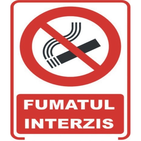 Fumatul interzis A6 - Indicator securitate autocolant - eMAG.ro