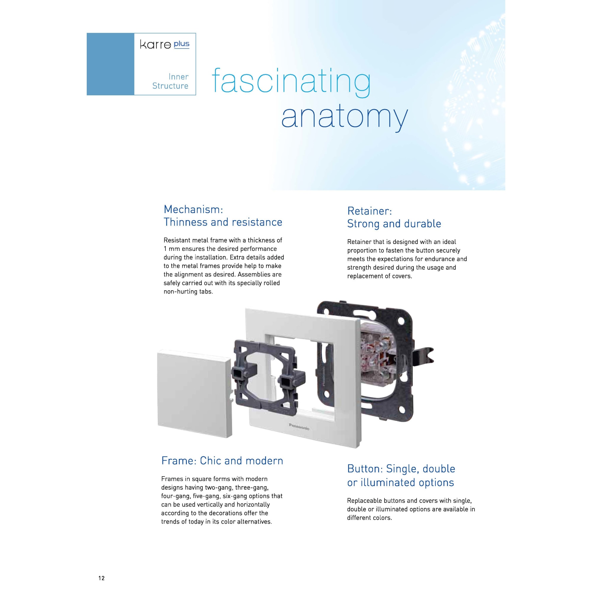 Светорегулатор Panasonic Karre Plus, RLC 30-350W/VA, Без Рамка ...