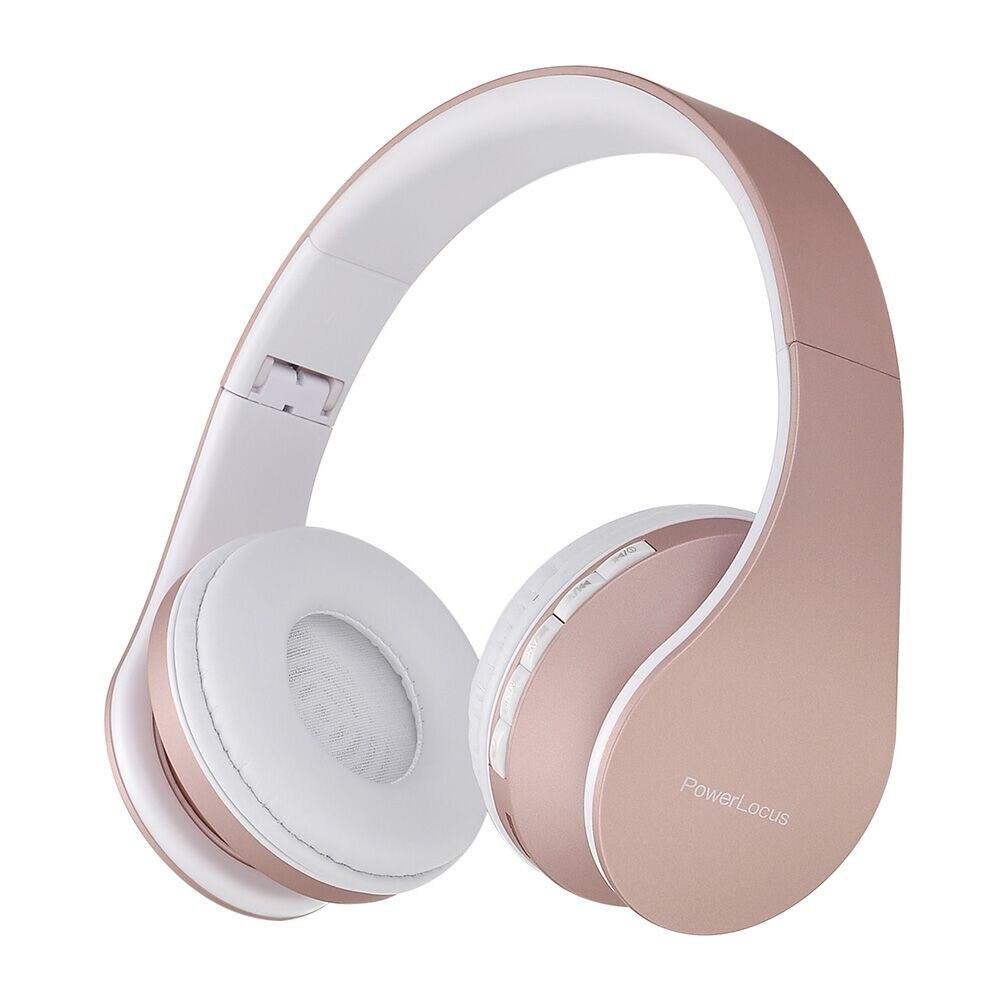 Casti Wireless Over-Ear PowerLocus P1, HD Stereo Pliabile, Bluetooth 5. ...