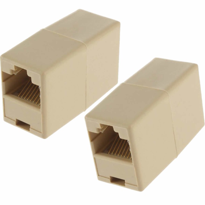 Adaptor / Mufa de prelungire cablu retea UTP / FTP / RJ45, Active, mama ...