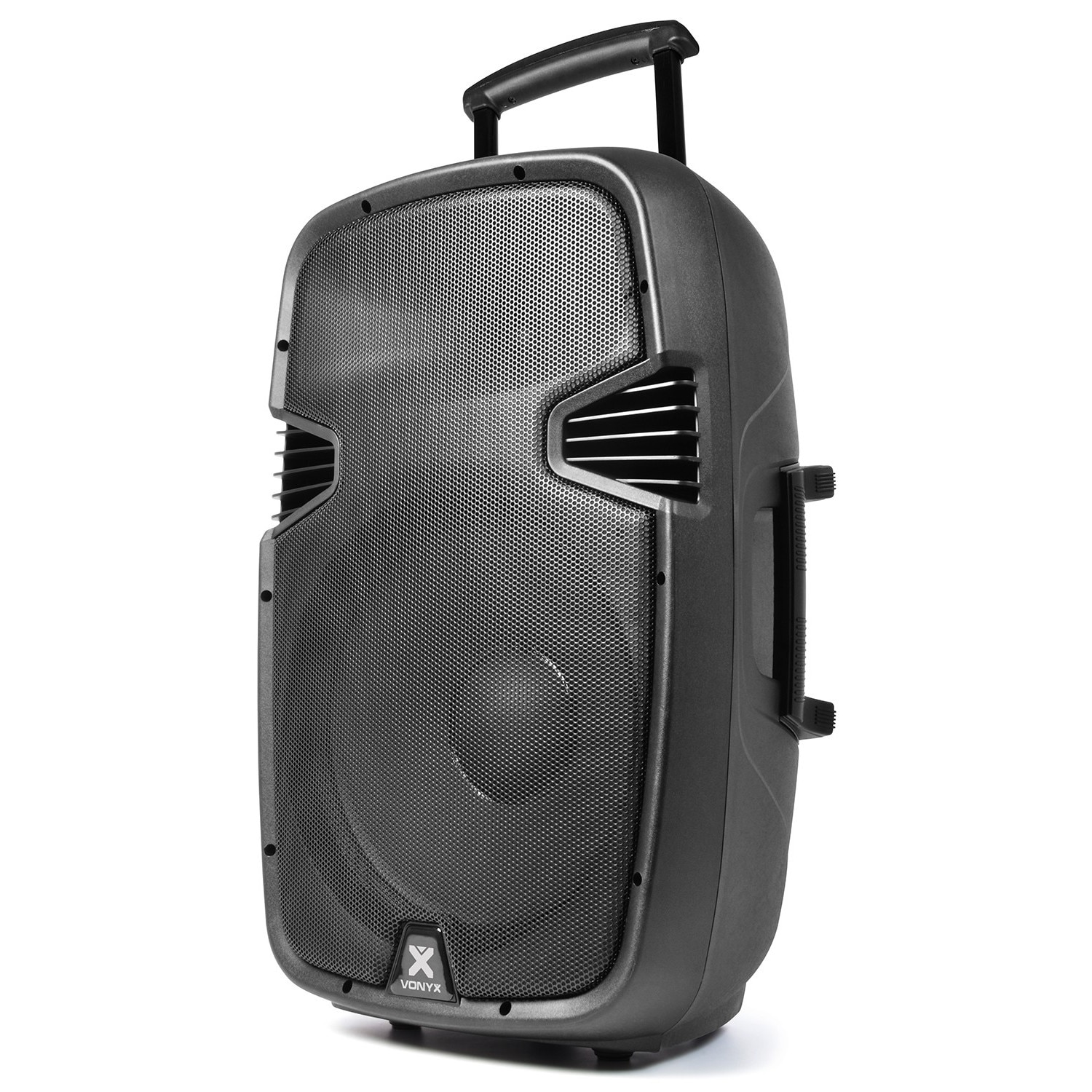 Boxa activa portabila cu 2 microfoane UHF, 15", Bluetooth/USB/SD, 300W ...