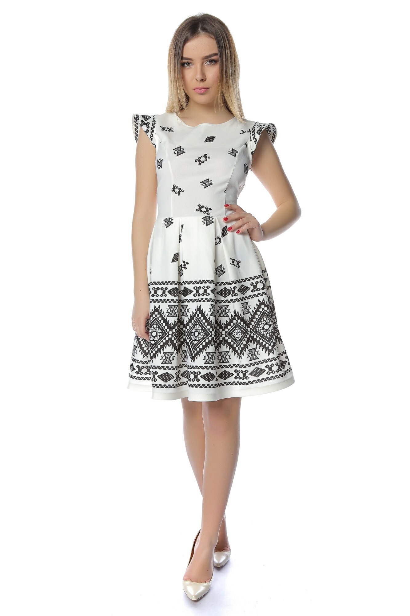 Rochie clos, Traditie, alba, L - eMAG.ro