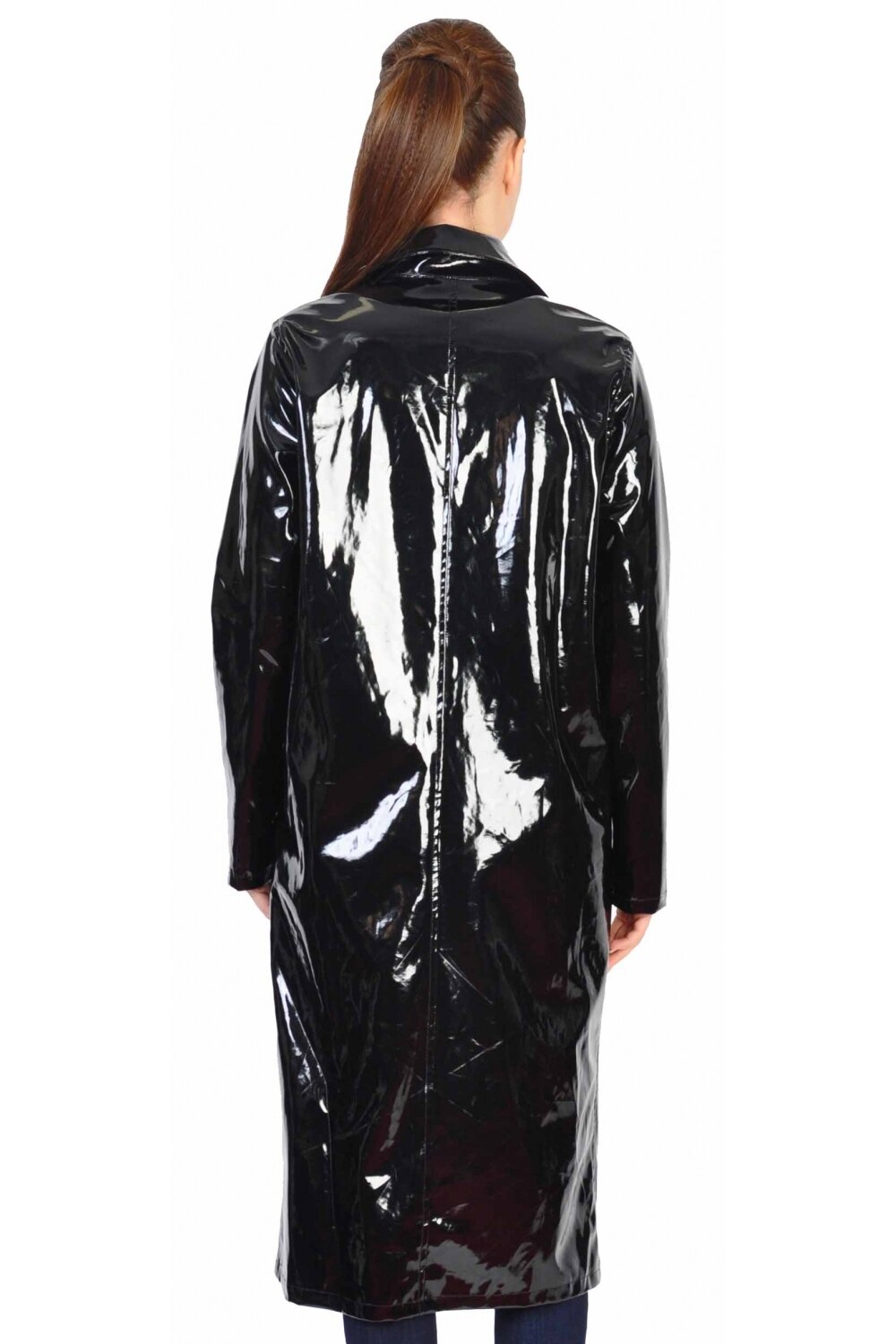 Trenci dama negru latex 81244N, 38 EU - eMAG.ro