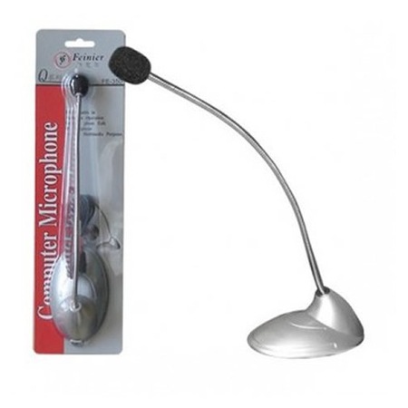 Microfon Feinier FE-350, cu picior, brat flexibil, jack 3.5mm, Pentru ...