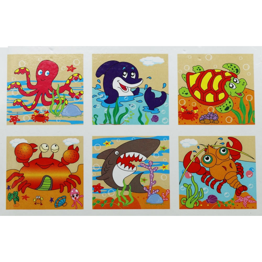 Puzzle Animale marine - 9 cuburi - eMAG.ro