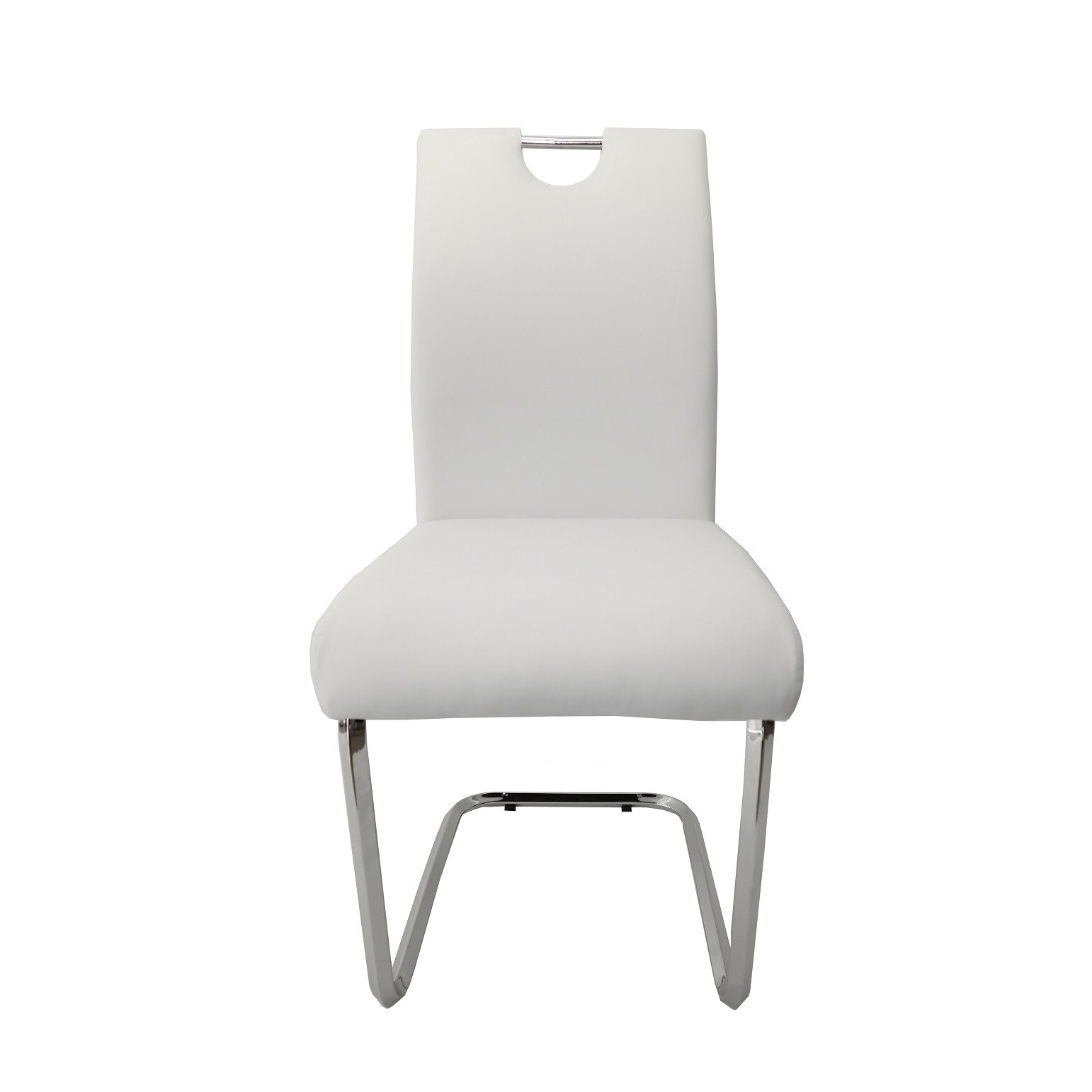 Set 4 scaune dining CANTON, piele ecologica, albe - eMAG.ro